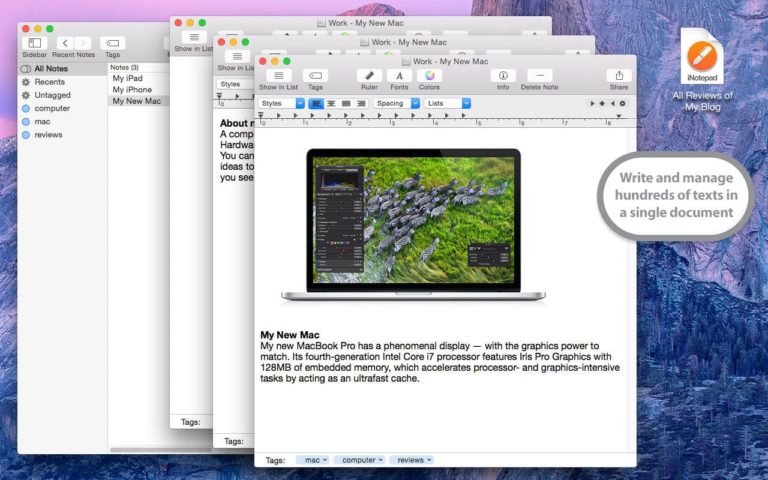 iNotepad for Mac - Version History | Apimac
